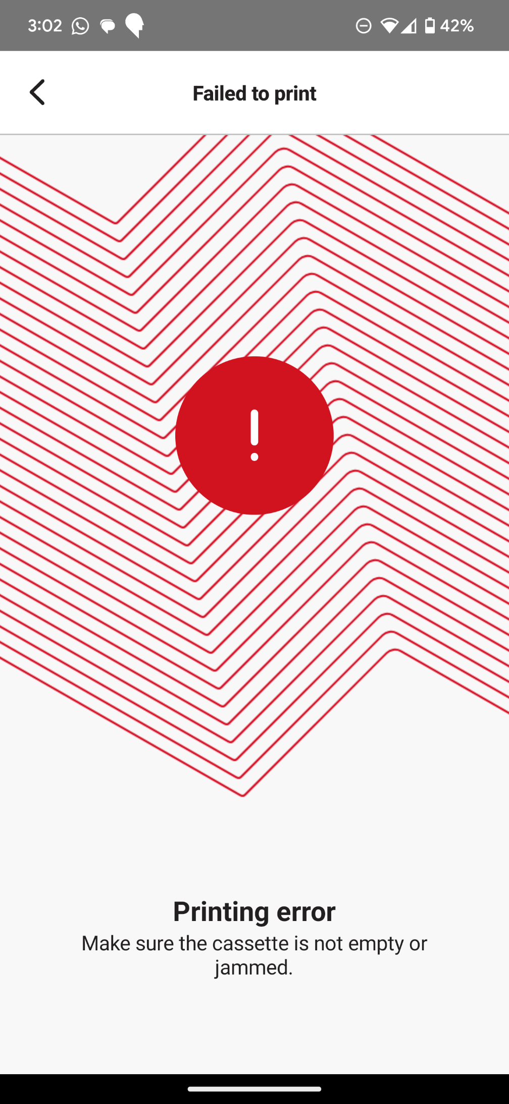 How to solve the 'printing error' with my LetraTag 200B?