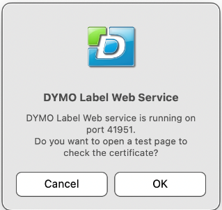 Wie behebt man Probleme mit dem DYMO Web Service?