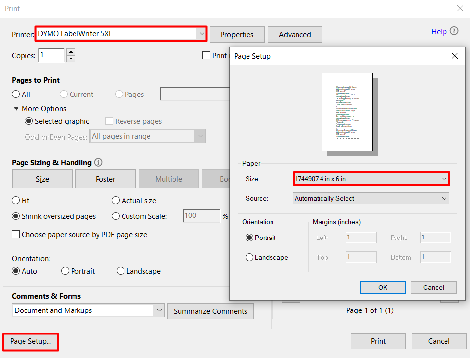 How do I print PDF documents with my LabelWriter?