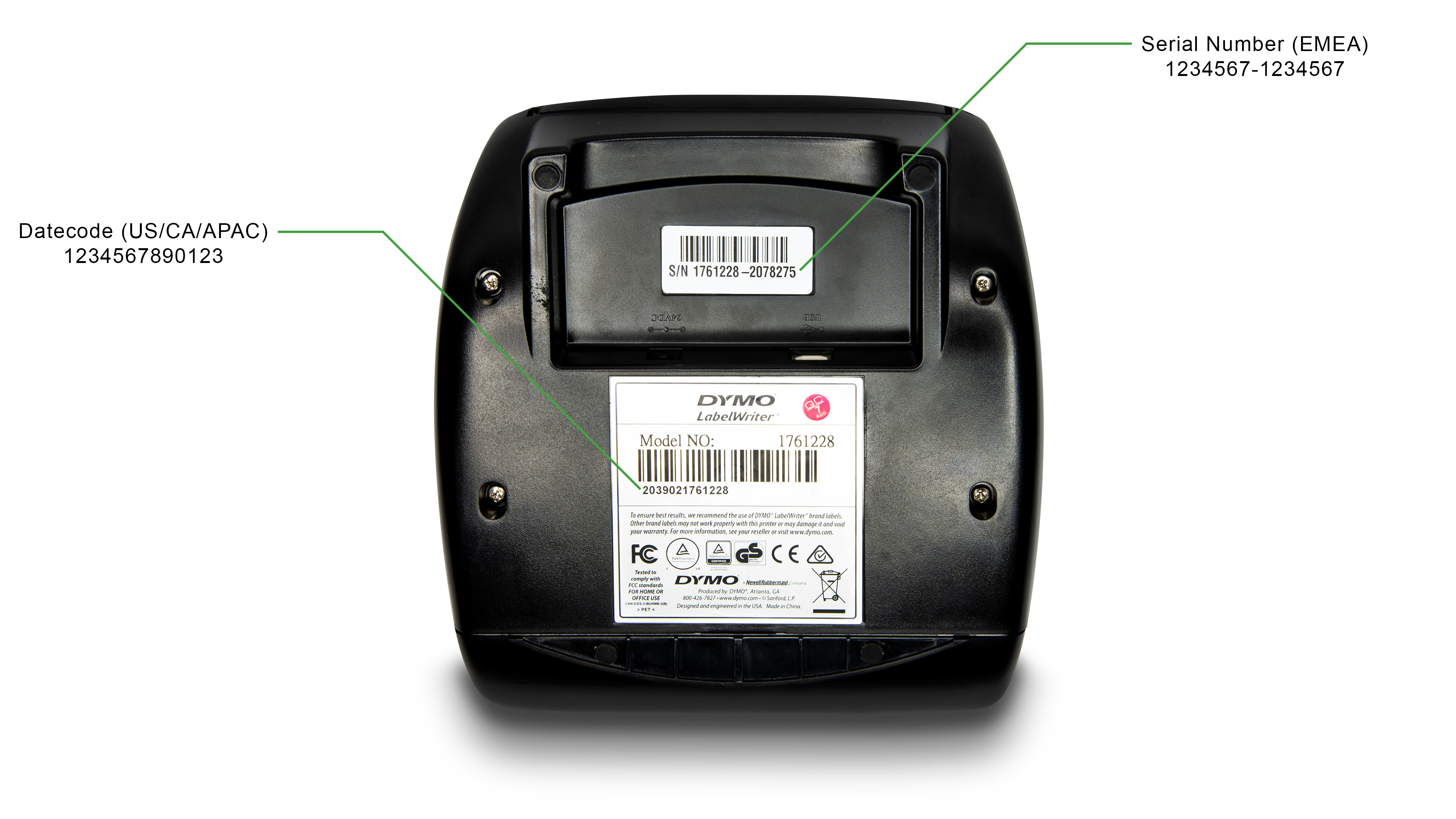 How to find the Serial Number of my DYMO device?