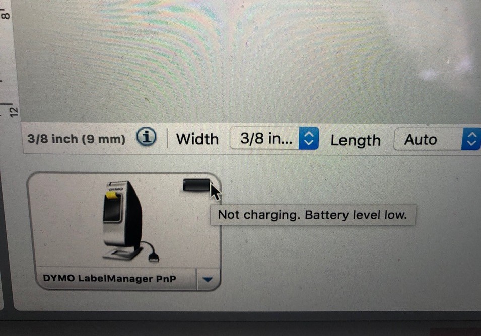 How to solve the 'low battery' error on my LabelManager PnP?